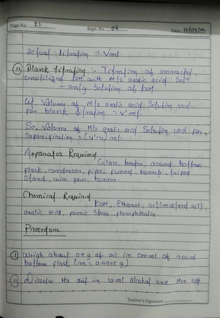 Molecules Of Life Bsc 2nd Semester Chemistry Practical | PDF
