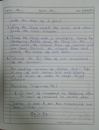 Molecules Of Life Bsc 2nd Semester Chemistry Practical | PDF