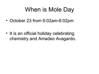 Mole Day Presentation | PPT
