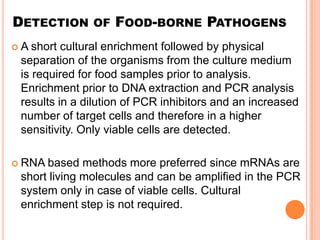 Molecular detection of food borne pathogens-presentation | PPTX