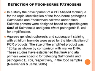 Molecular detection of food borne pathogens-presentation | PPTX