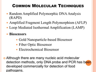 Molecular detection of food borne pathogens-presentation | PPTX