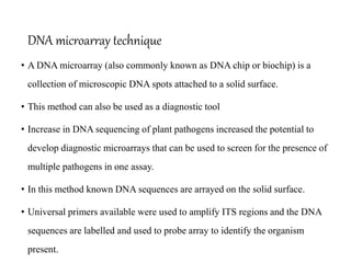 Moleecular mechanism of disease diagnosis | PPTX