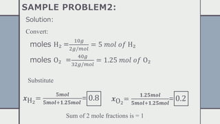 mole fraction and molality.pdf applied chem | PDF