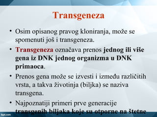 Molekularna biotehnologija | PPT