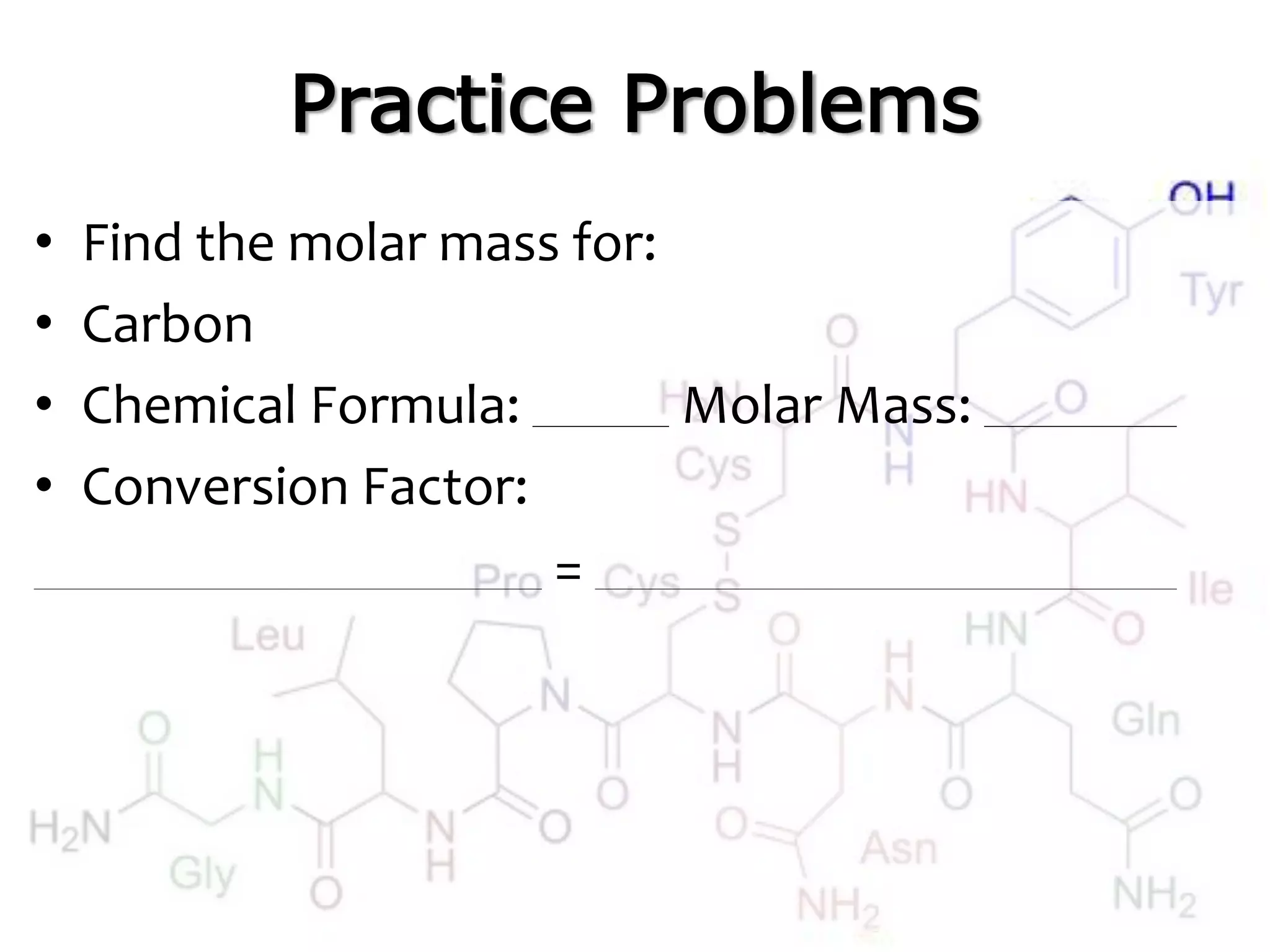 Moles and molar mass | PPTX