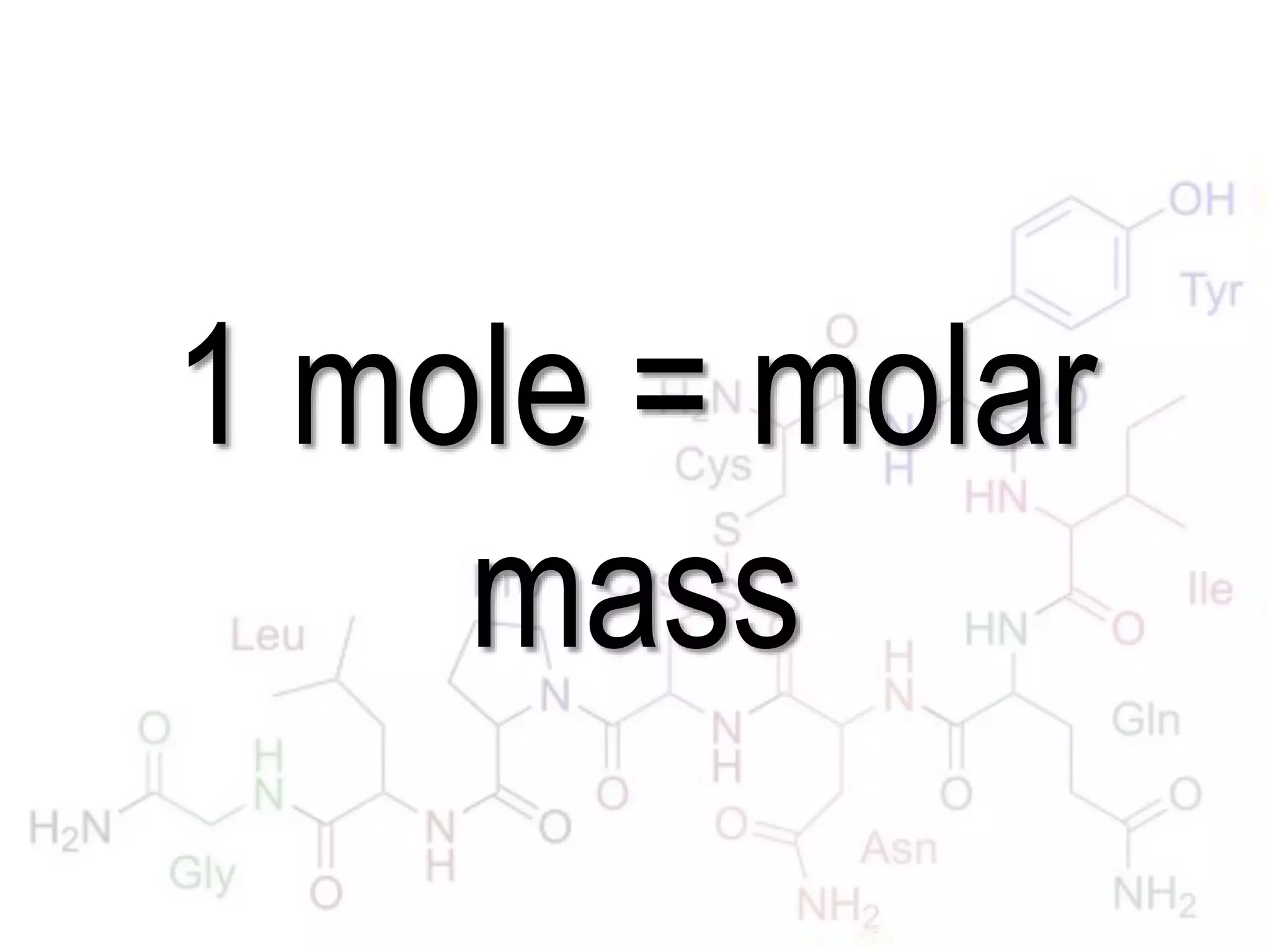 Moles and molar mass | PPTX