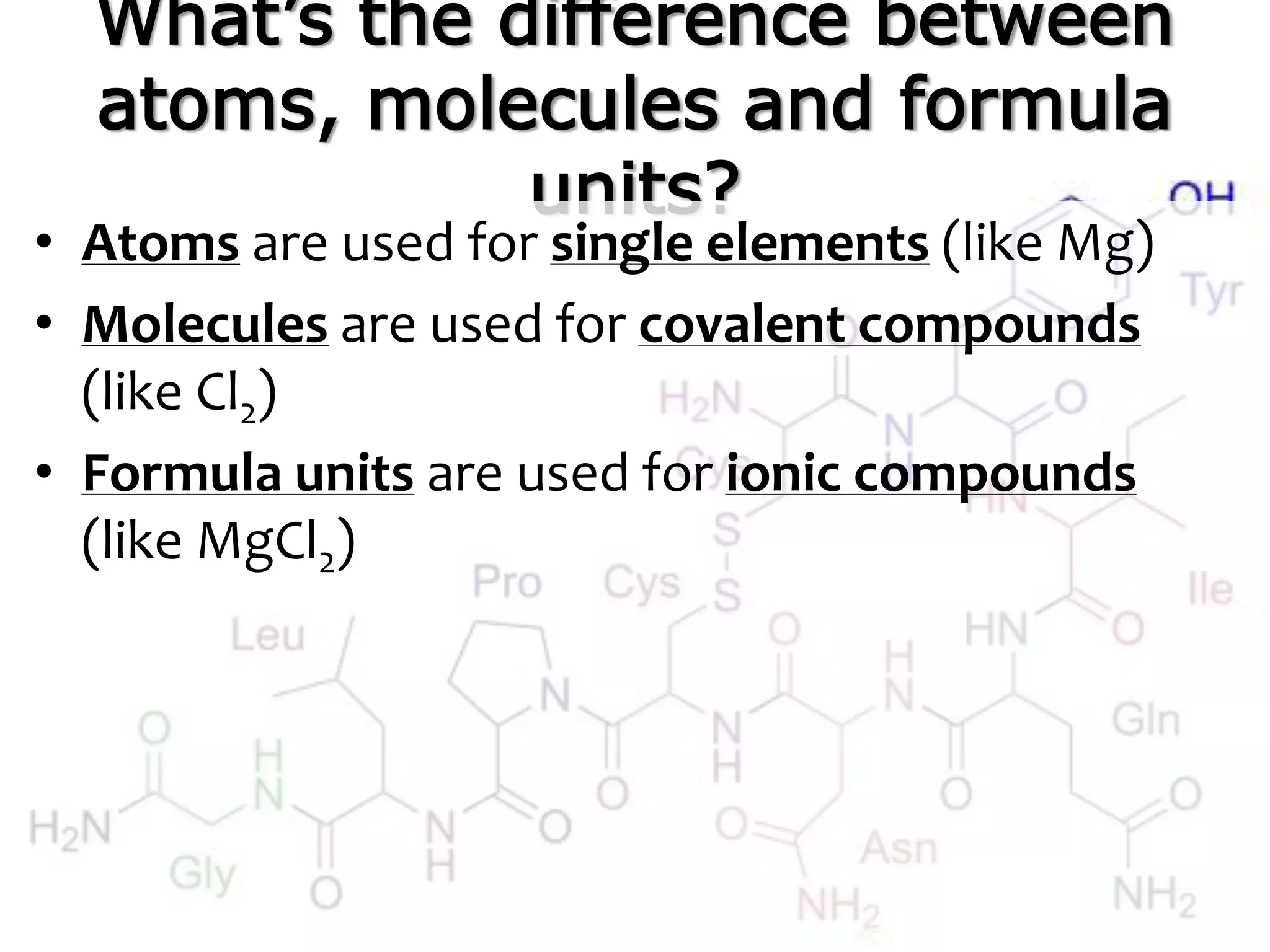 Moles and molar mass | PPTX