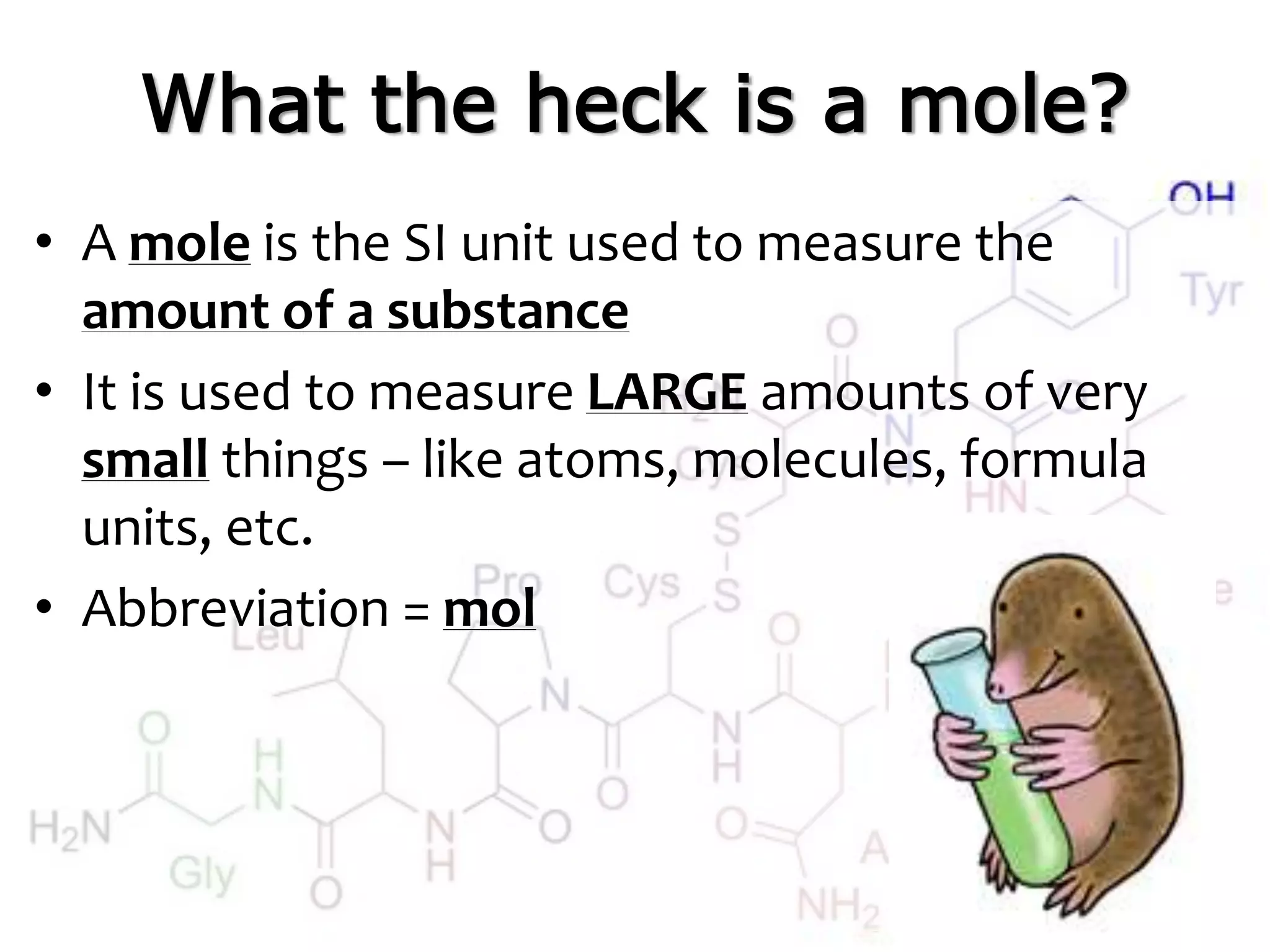 Moles and molar mass | PPTX