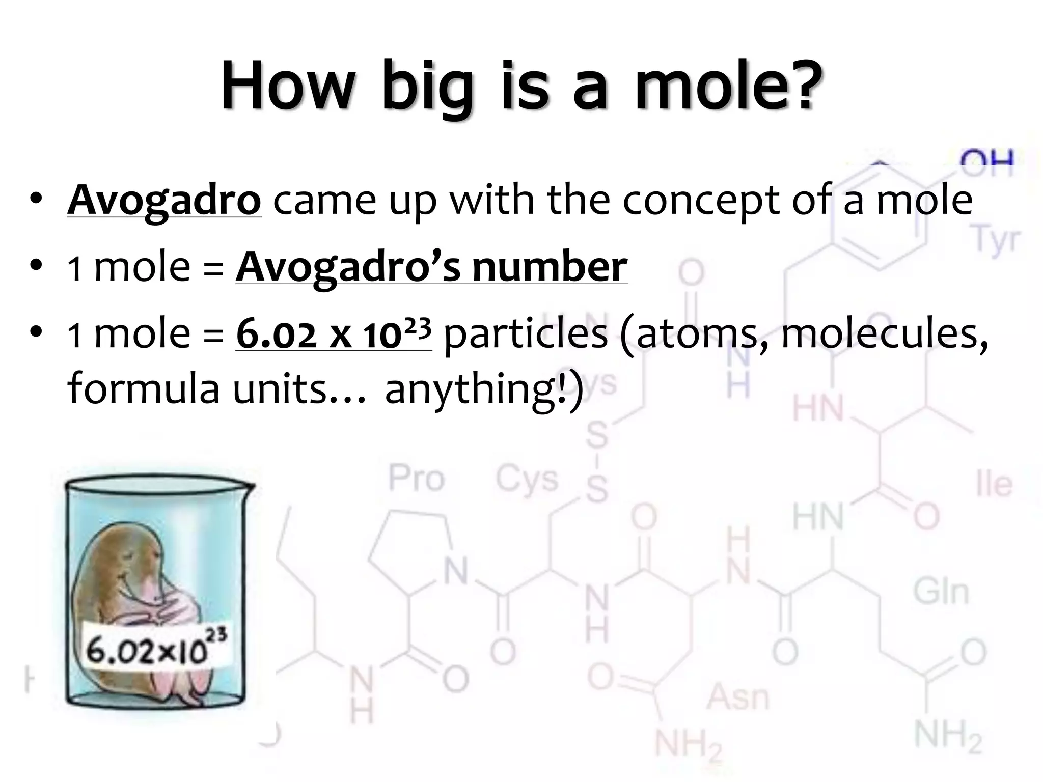 Moles and molar mass | PPTX | Chemistry | Science