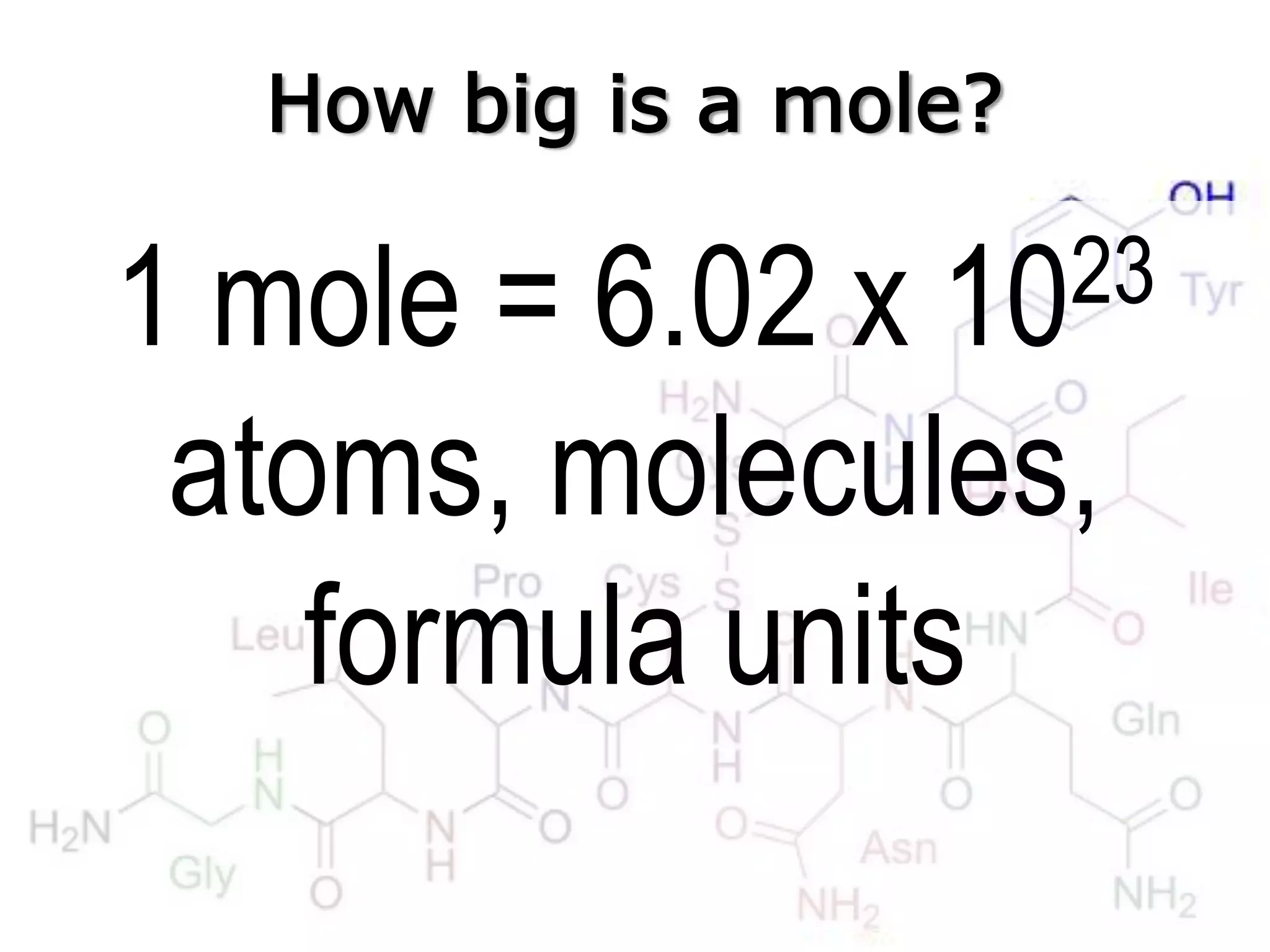 Moles and molar mass | PPTX
