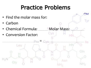 Moles and molar mass | PPTX