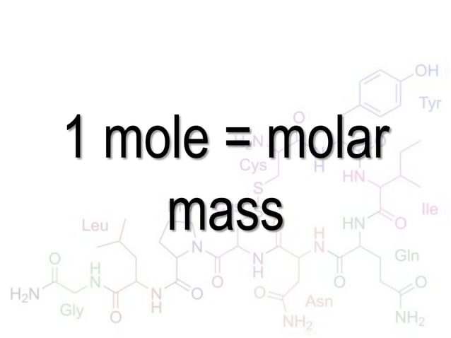 Moles and molar mass | PPTX | Chemistry | Science