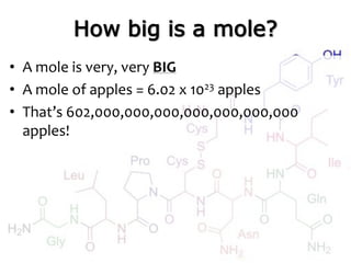 Moles and molar mass | PPTX