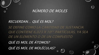 Moles, Avogadro y masa.pptx