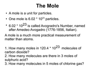 Moles Grade 10 | ODP