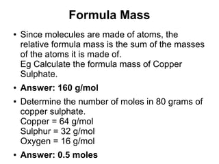 Moles Grade 10 | ODP