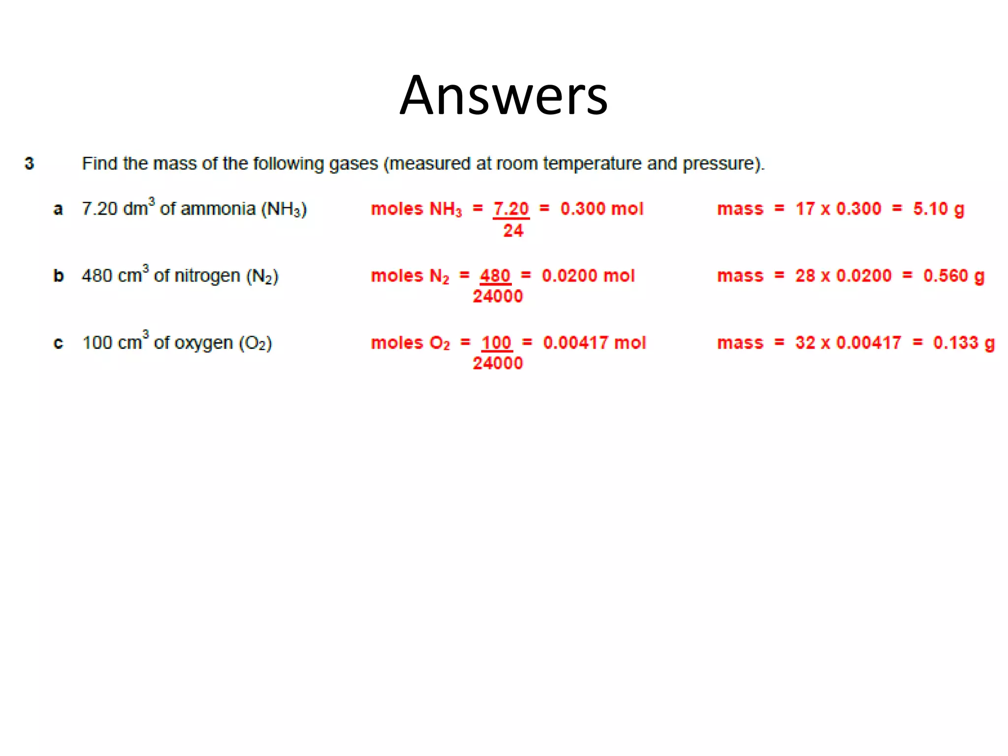 Moles of gases.pptx | Chemistry | Science