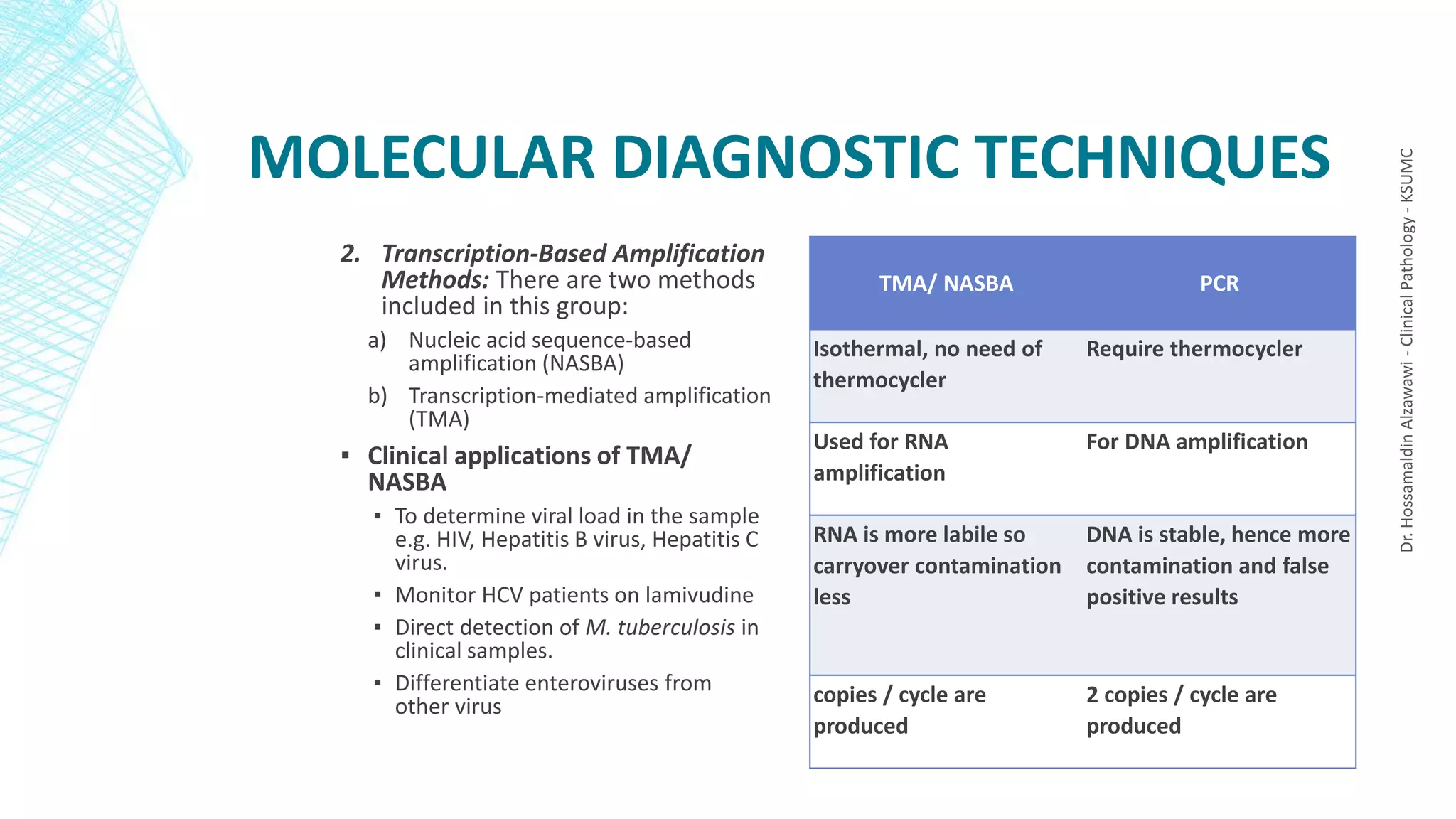 Molecular diagnostic techniques | PPTX