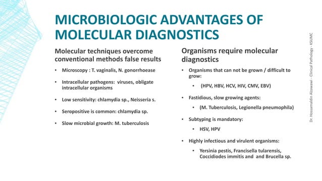Molecular diagnostic techniques | PPTX | Infectious Diseases | Diseases and Conditions