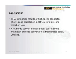 Molex Automotive Connector Simulation Using Ansys | PDF