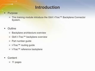 GbX I-Trac™ Backplane Connector System | PPT | Computer Peripherals ...