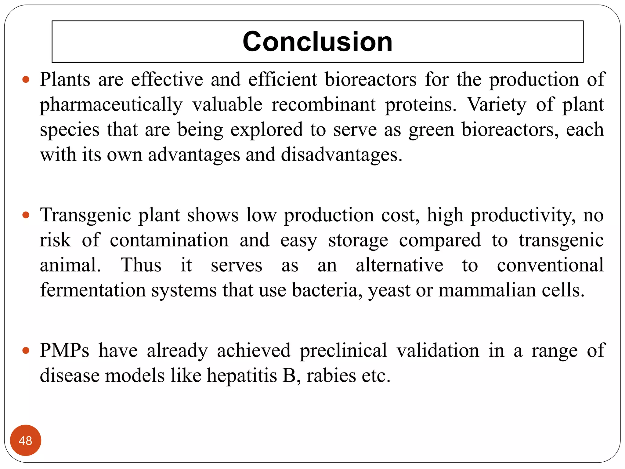 Plant molecular farming for recombinant therapeutic proteins | PPTX ...