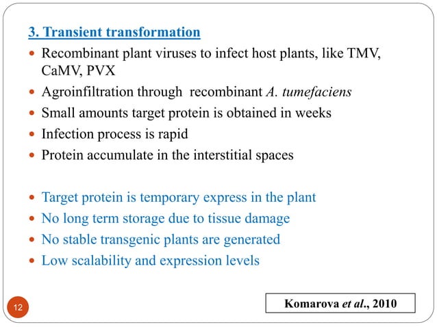 Plant molecular farming for recombinant therapeutic proteins | PPTX ...