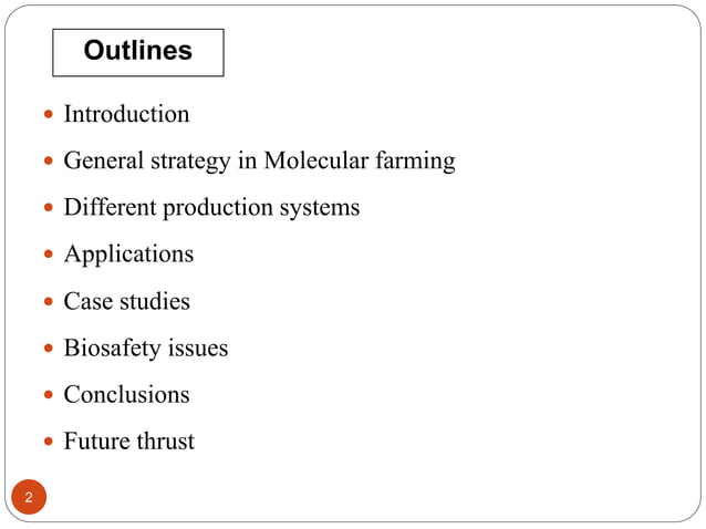Plant molecular farming for recombinant therapeutic proteins | PPTX ...