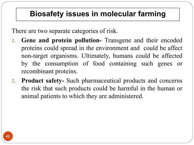 Plant molecular farming for recombinant therapeutic proteins | PPTX ...