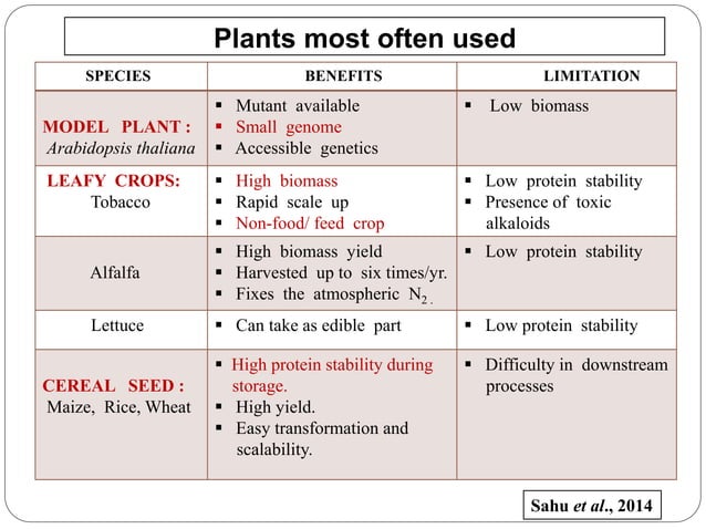 Plant molecular farming for recombinant therapeutic proteins | PPTX ...