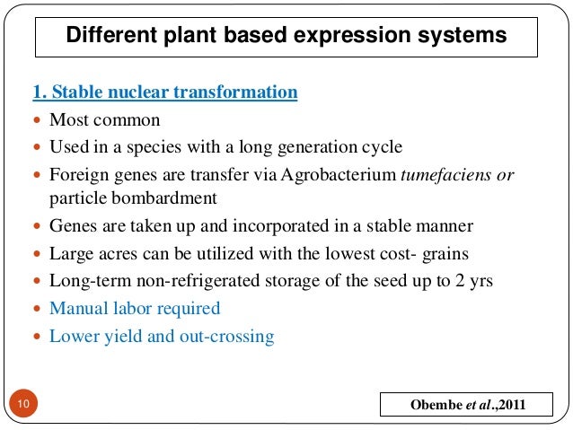 Plant molecular farming for recombinant therapeutic proteins