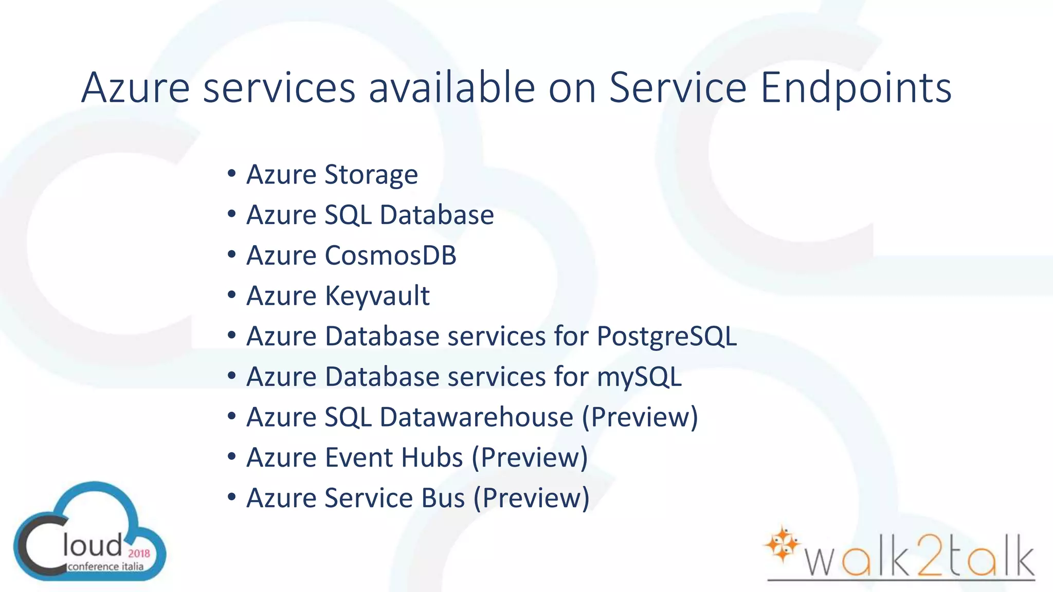 CCI2018 - Azure Network - Security Best Practices | PPTX