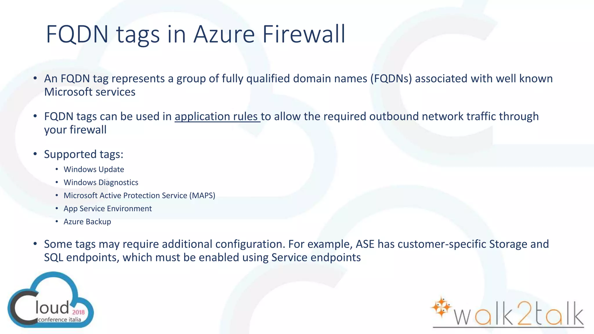 CCI2018 - Azure Network - Security Best Practices | PPTX