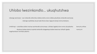 Izinkondlo (Isakhiwo) | PPTX