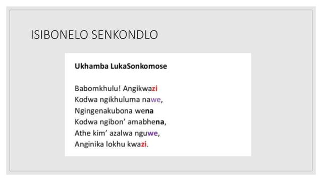Izinkondlo (Isakhiwo) | PPTX