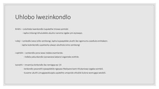 Izinkondlo (Isakhiwo) | PPTX