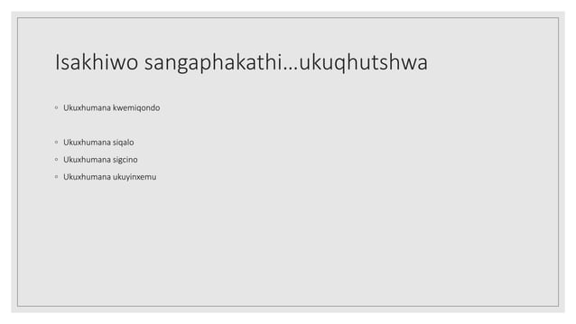 Izinkondlo (Isakhiwo) | PPT