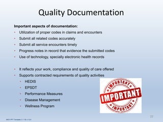 Benchmarking Quality | PPTX | Health Insurance | Insurance