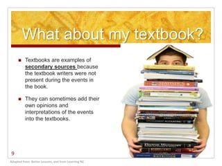 Mollie3 PowerPoint Primary/Secondary sources | PPTX | Secondary ...