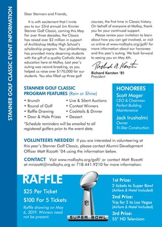 Stanner Golf Classic 2019 | Archbishop Molloy High School | PDF