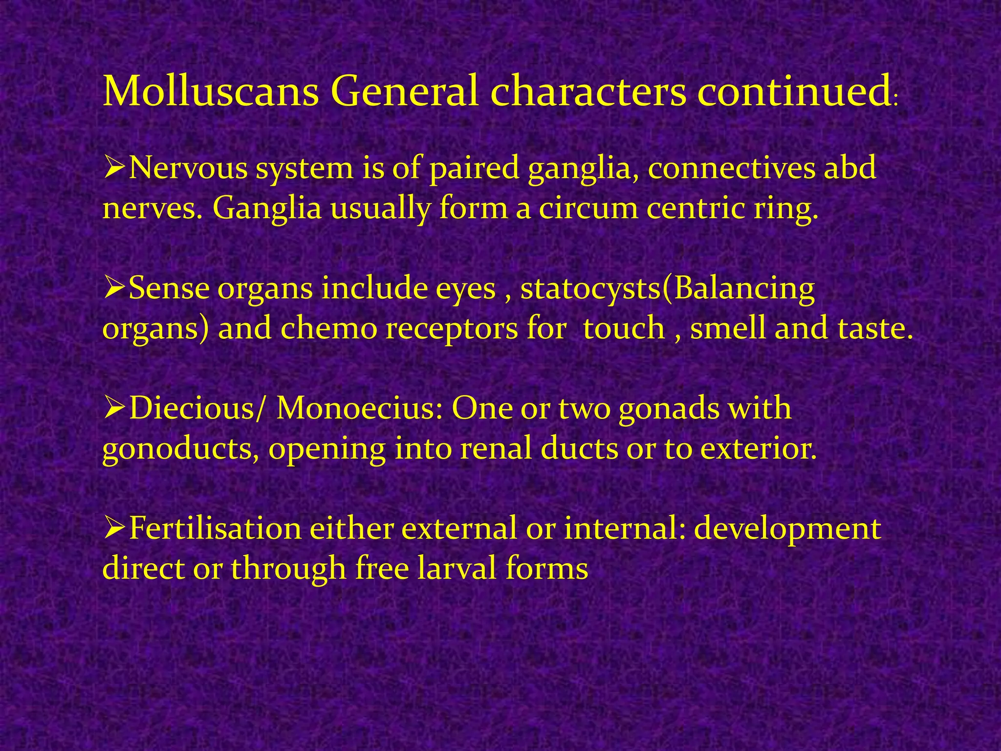 Mollusca general characters | PPTX