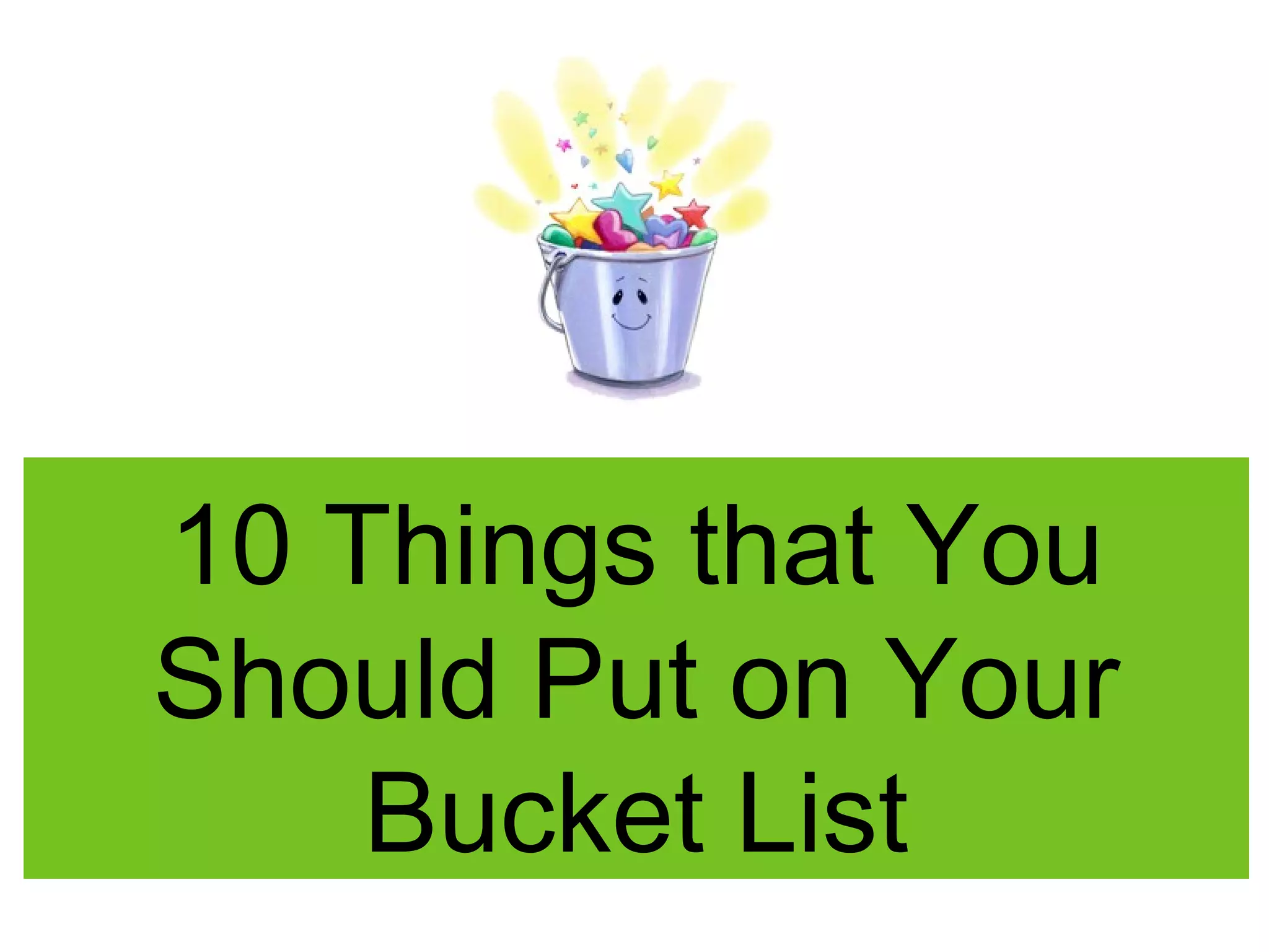 bucket list | PPT