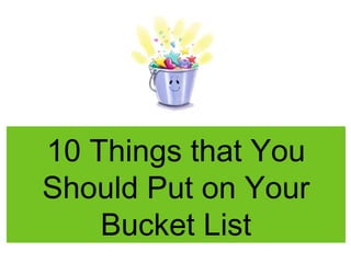 bucket list | PPT