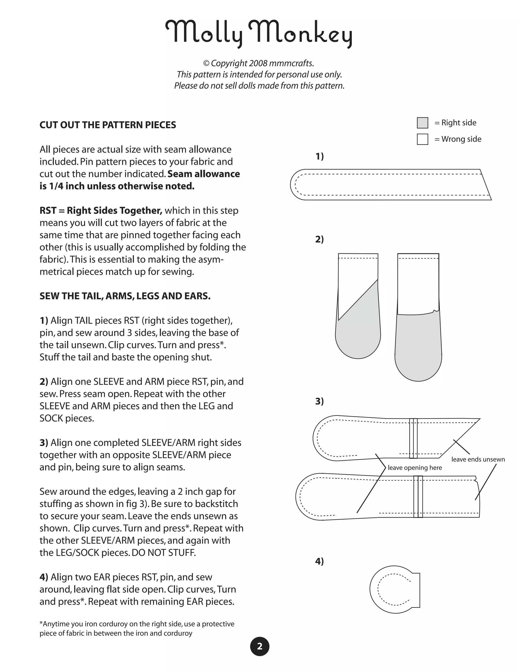 Molly monkey pattern multipg | PDF