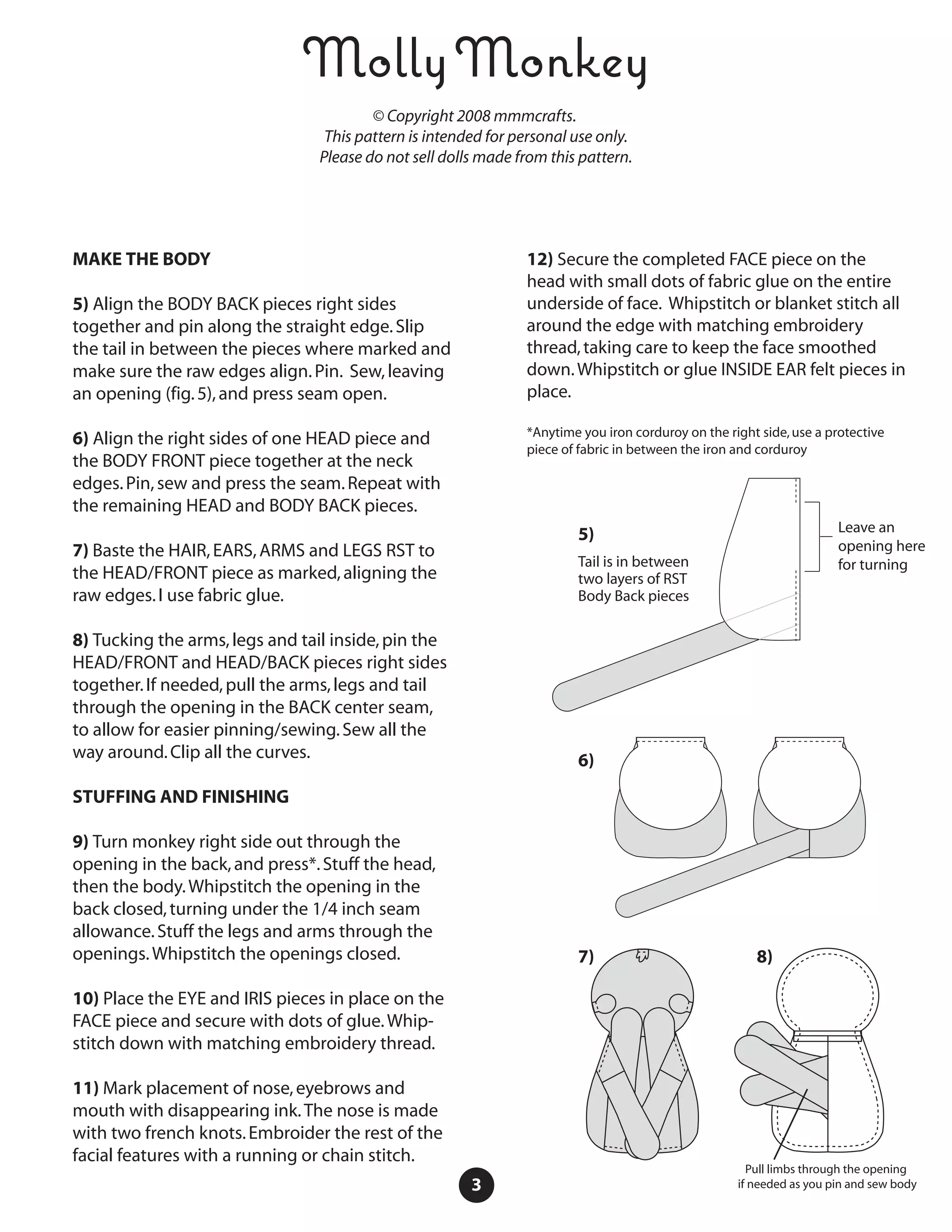 Molly monkey pattern multipg | PDF