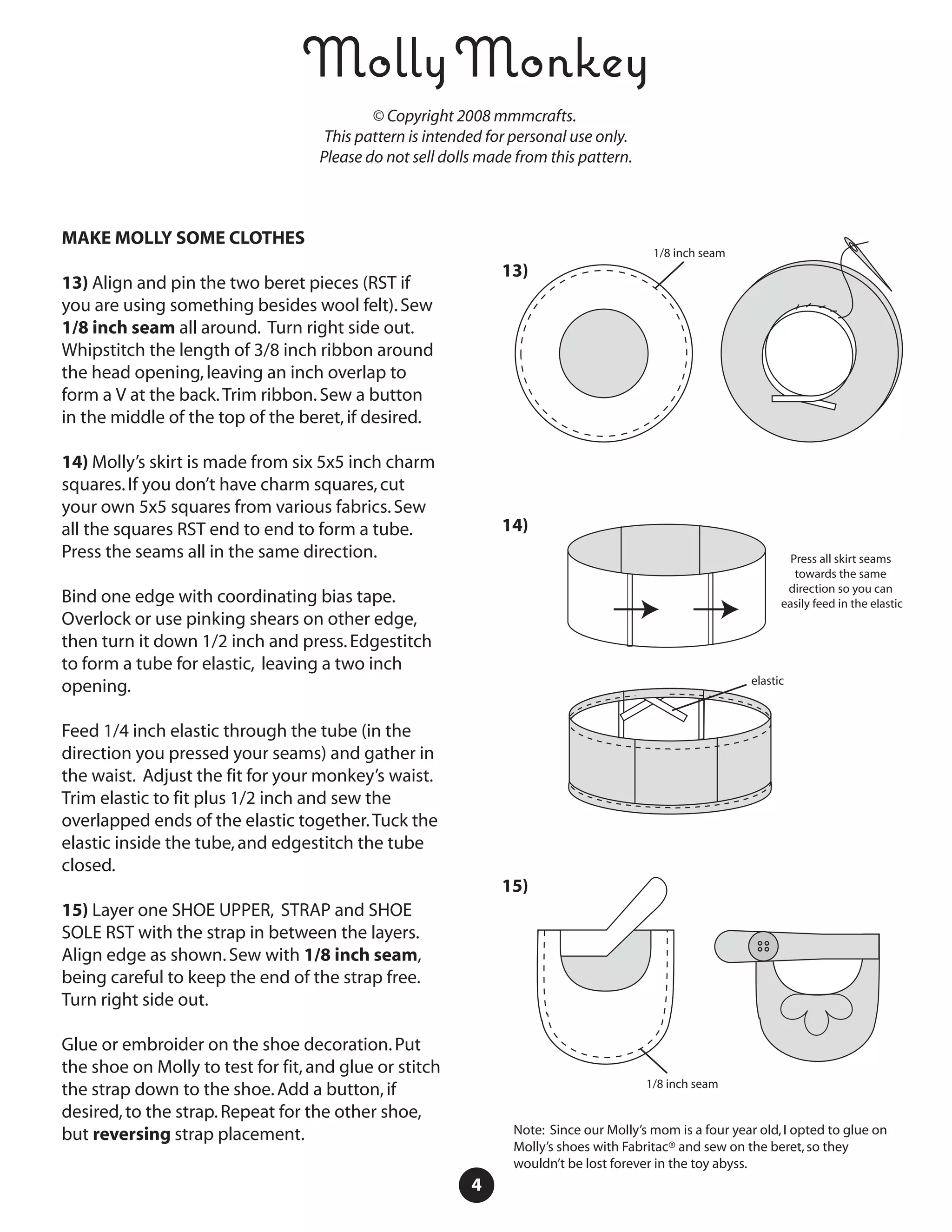Molly monkey pattern multipg | PDF