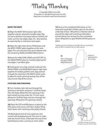 Molly monkey pattern multipg | PDF