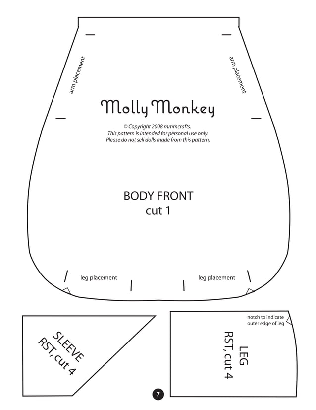 Molly monkey pattern multipg | PDF
