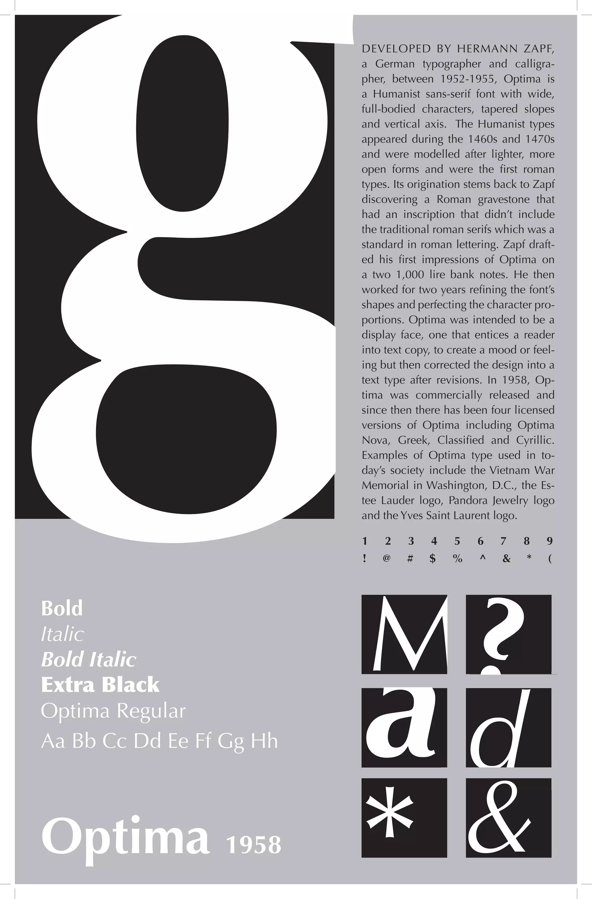 Optima Type Poster | PDF | Free Download